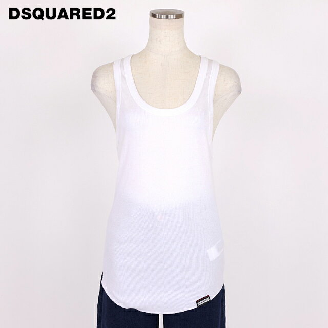 ディースクエアード（DSQUARED2）レディース タンクトップ Vネックリブタンクトップ ホワイト系 イタリア製（サイズ/M）*ds1021■ コンディション【新品 / メーカー在庫品 / 長期ストック品】■ 商品情報メーカー希望小売価格...