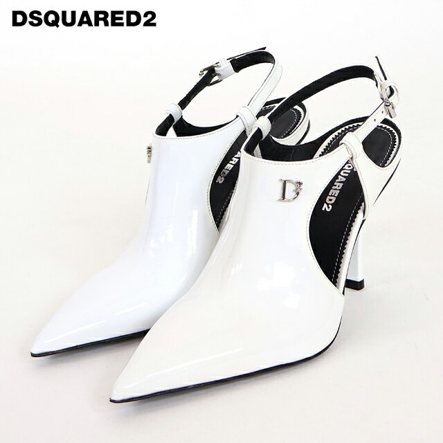 ディースクエアード（DSQUARED2）レディース ブーティ— バックストラップエナメルブーティ ホワイト系 イタリア製（サイズ/38/39）*ds2009■ コンディション【新品 / メーカー在庫品 / 長期ストック品】■ 商品情報メーカ...