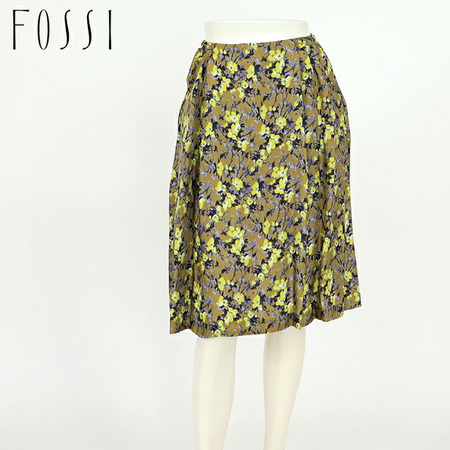 原産地：日本　色： イエロー系表地: キュプラ 53 レーヨン 47 裏地: レーヨン 100 部分: (数字は％表示です)　伸縮性：×サイズ：38　　ウエスト：60　ヒップ：90　スカート丈：55　(cm)　商品備考：　両サイドにポケット...