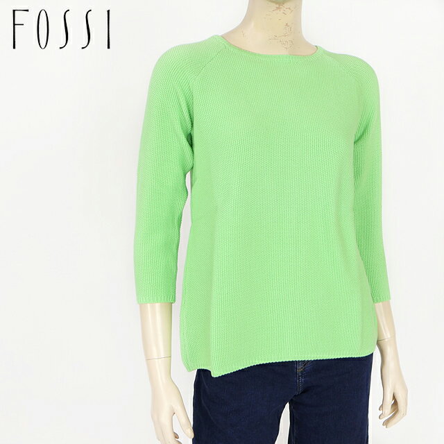 原産地：イタリア　色： グリーン系表地: 綿 100 裏地: 部分: (数字は％表示です)　伸縮性：〇サイズ：38　着丈：53　肩幅：ラグラン　胸囲：88　袖丈：51.5　(cm)サイズ：40　着丈：54　肩幅：ラグラン　胸囲：90　袖丈：...