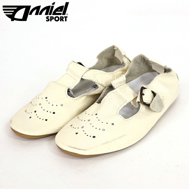 【長期保管品】アニエル（Anniel）レディース シューズ 靴 レザー使いベルトデザイン ホワイト系 イタリア製（サイズ/36/39）*ro2038■ コンディション【新品 / 長期ストック品 / セレクトショップ在庫品】※ レザーのへたり...
