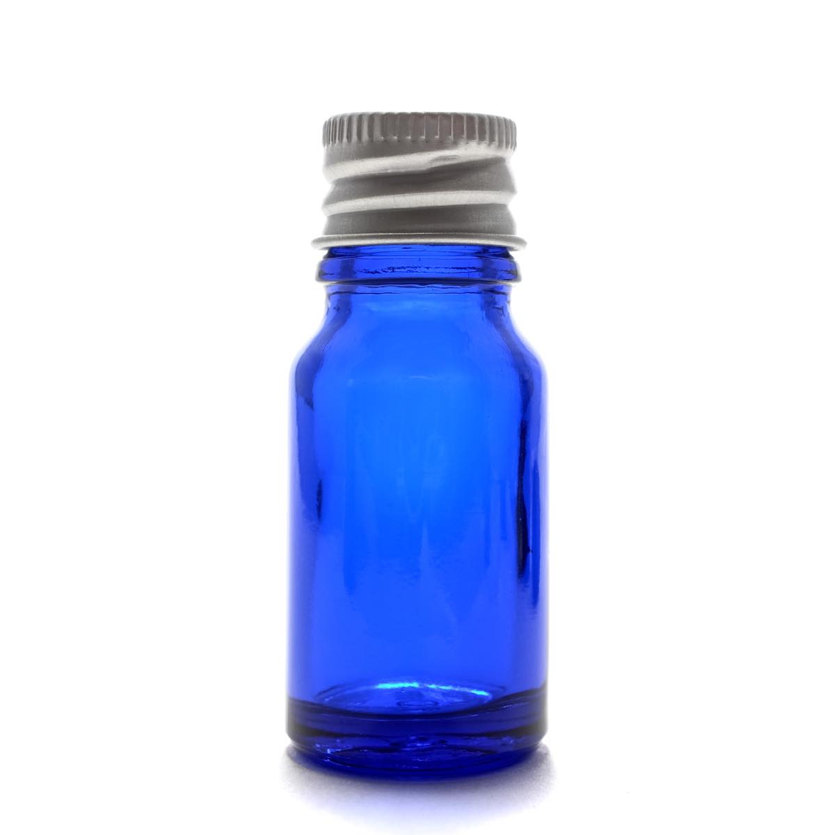 かわいい10mLのアロマ遮光瓶とおしゃれな【アルミキャップ】の組み合わせ。容量　10mL高さ　約6.0cm直径　約2.5cmカラー　コバルト材質　ボトル：ガラス　　　キャップ：アルミ必要なものを、必要なときに、必要なだけ！みなさまの手作り作...