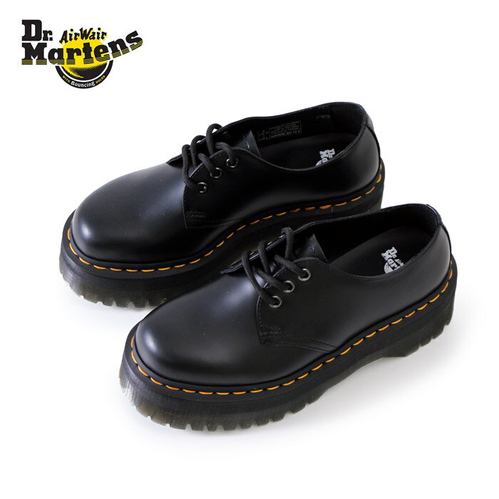 ボリューミーなスタック厚底ソールでインパクト大！ このQUAD RETRO COLLECTIONは約4cmのスタックソールが特徴です。定番の1461 3ホールからデザインされたこのシューズは安定感のあるシルエットで足元を演出します。また、こ...