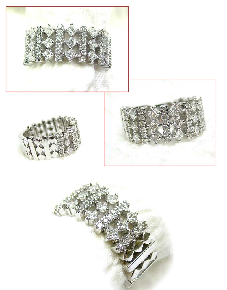 01034492 お品物詳細 中石の種類 天然ダイヤモンド 重さ 0．83CT カラー Gアップクラス クラリティー SIクラス カット プリンセスカット ラウンドブリリアントカット 金具の金性 K18WG オススメポイント 手作り一点物チ...