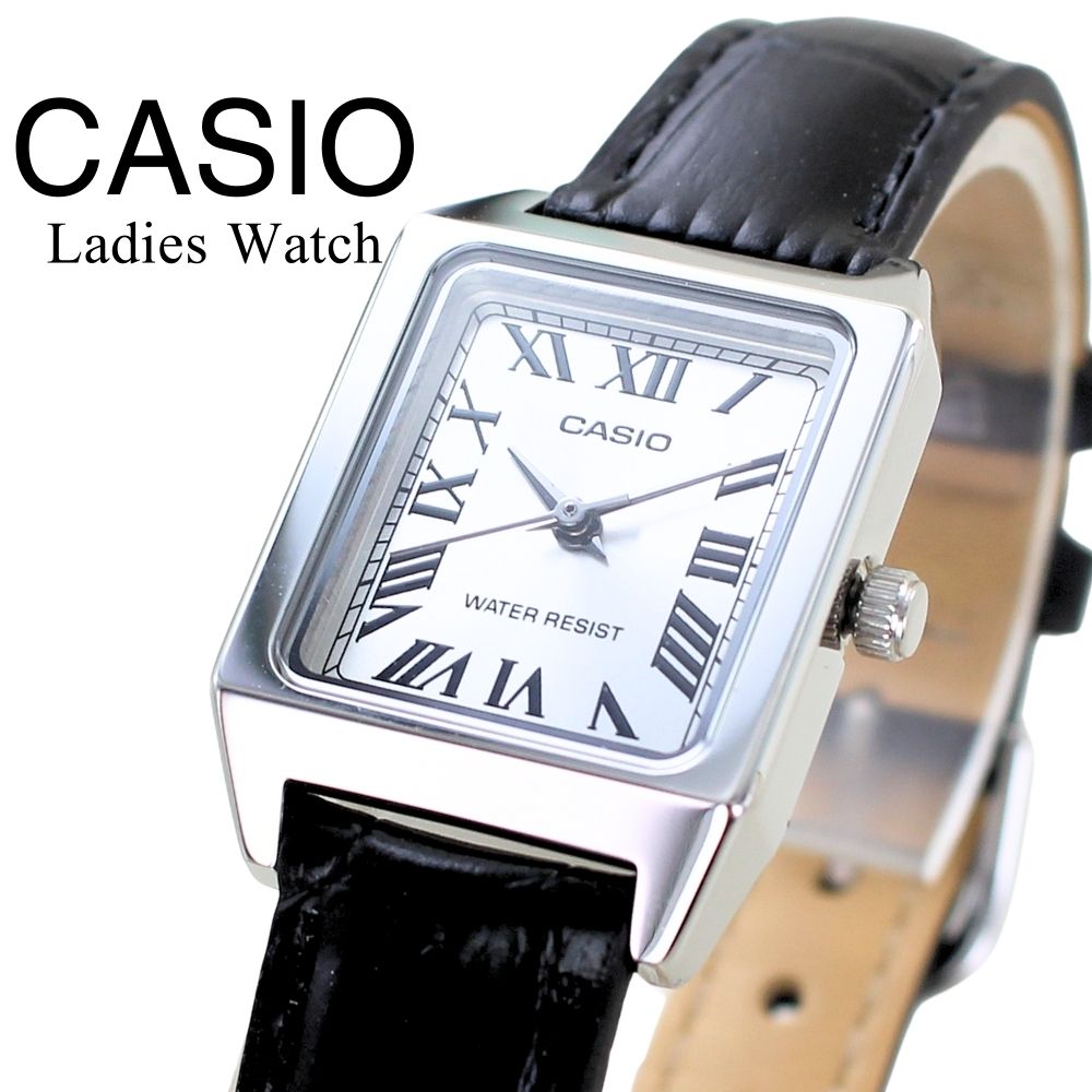 カシオ アナログ 腕時計 手表 レディース シンプル 黒 革ベルト 本革 ビジネス 受験 試験 仕事用 時計 誕生日プレゼント 大学生 彼女 妻 女友達 姪っ子 成人式 結婚式 記念日 ギフト 【&nbsp;日本未発売&nbsp;海外限定&...