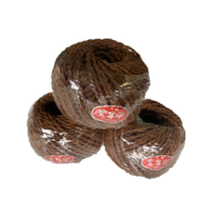 豊年印　シュロ縄（茶色）50m巻X3パック 園芸用品 材質・棕櫚100％太さ・約3mm重量がまちまちの為、3個を1パックとして販売いたします。都度、重量が変わりますが最低800gを目安に出荷いたします。 2