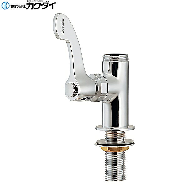 カクダイ [KAKUDAI] 724-795-13QR 厨房用左ハンドル立形自在水栓本体 ●取付穴径22~27ミリ・厚5~35ミリ ●左二条ネジスピンドル固定コマ仕様(一般地・寒冷地共用) ●90°開閉制限仕様 ●パイプは別売 ●レバーハン...