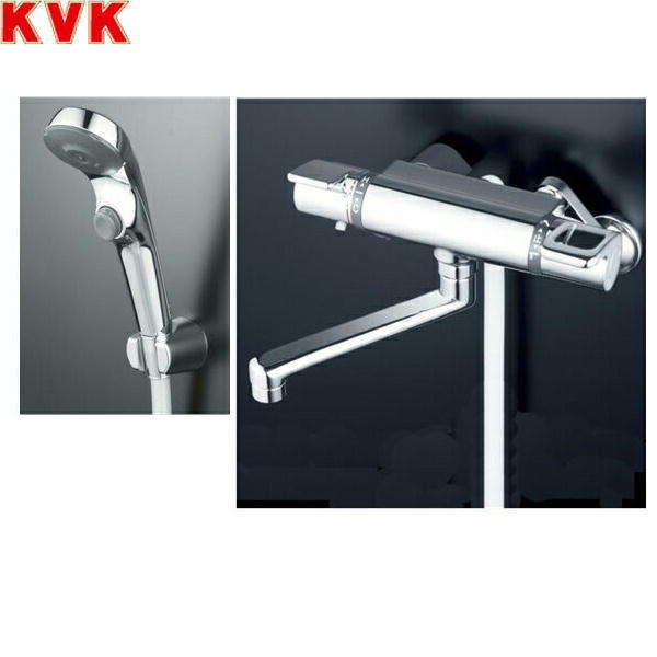 ［KVK］浴室用水栓サーモスタット式シャワー KF880S2 使いやすい大型リング状ハンドル ワンストップシャワーヘッド付 白ホース 一般地仕様 逆止弁付 Superサーモ 保証書在中商品 やさしさ推奨品 寒冷地仕様→KF880WS2KVK...