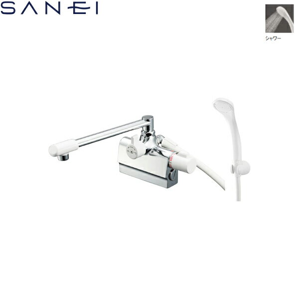 三栄水栓［SANEI］サーモデッキシャワー混合栓 SK7800DK-W-13 寒冷地仕様 パイプ取付径19mm 取付け芯ピッチ：85mmSANEI SK7800DK W 13