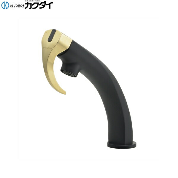 カクダイ［KAKUDAI］立形衛生混合栓 183-297-D マットブラック ブレードホース 逆止なし 取付穴径：33〜35mm・厚5〜35mm 一般地・寒冷地共用 角度調節機能付き泡沫 黒塗装仕上げ ※ハンドルは時間の経過と共に表面の色調...