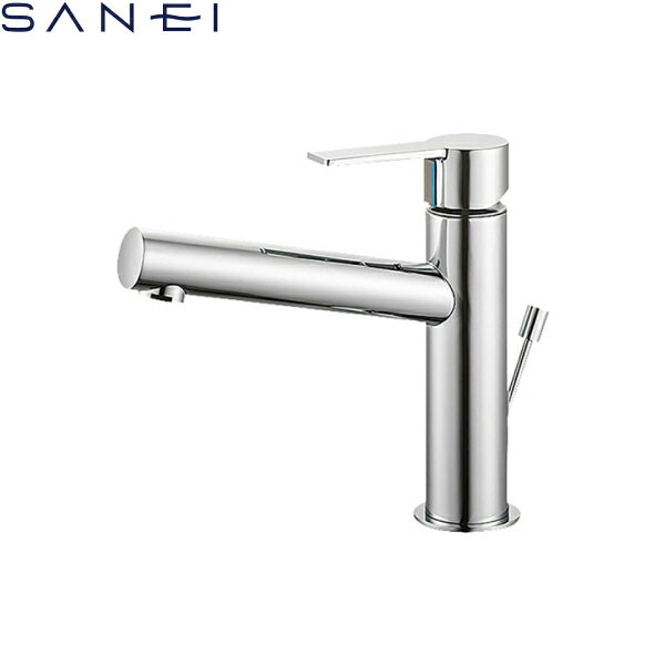 三栄水栓［SANEI］シングルワンホール洗面混合栓 K4750PK-13 寒冷地仕様 引き棒付 columnSANEI K4750PK 13