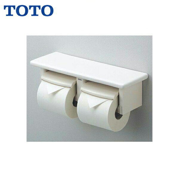 TOTO 棚付二連紙巻器 YH64SR#NW1 寸法：360x120x97 棚板カラー：ホワイト 棚：陶器製 本体：樹脂製(カラー：ホワイト) 立座ラク棚付 フロントワンタッチ ワンハンドカット 紙切板ロック 使用可能なペーパー幅：105〜...