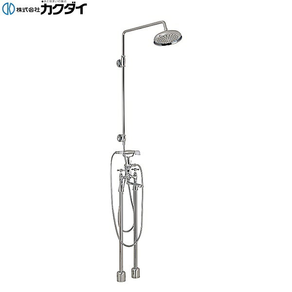 カクダイ [KAKUDAI] 152-312 オーバーヘッドシャワー混合栓 ●取付穴径30ミリ・厚20~30ミリ ●フリースタンディング型など高さのあるバスタブに最適 ●オーバーヘッドシャワー回転範囲は約60°(パイプは回転しません。) ●...