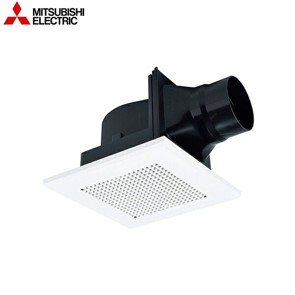 三菱電機［MITSUBISHI］ダクト用換気扇 BL認定品 VD-10ZC14-BL サニタリー用ファン 低騒音形 風圧式シャッター グリル部と羽根部にデュアルバリアマテリアル採用 接続パイプ：Φ100mm 埋込寸法：180mm角 ボディ：...