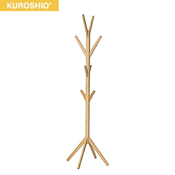 お届けはメーカー直送便となります。ご購入前に必ず、メーカー直送便Bの詳細をご確認下さい。クロシオ[KUROSHIO]Bamboo ポールハンガー 23551 色・柄: ナチュラル 仕様: 組立式 商品サイズ: W38.5×D37.5×H16...