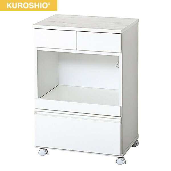 お届けはメーカー直送便となります。ご購入前に必ず、メーカー直送便Bの詳細をご確認下さい。クロシオ[KUROSHIO]コンパクトレンジワゴン 23736 色・柄: ホワイト 仕様: 一部組立 商品サイズ: W55×D40×H82cm 商品重量...