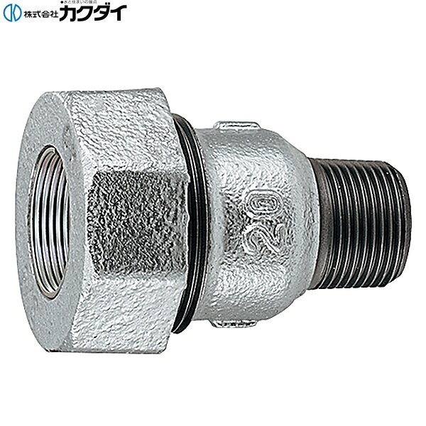 カクダイ [KAKUDAI] 649-846-30W 3管兼用ジョイント オスアダプター(白) ●ロックリング付き ●表面処理:亜鉛メッキKAKUDAI 649 846 30W