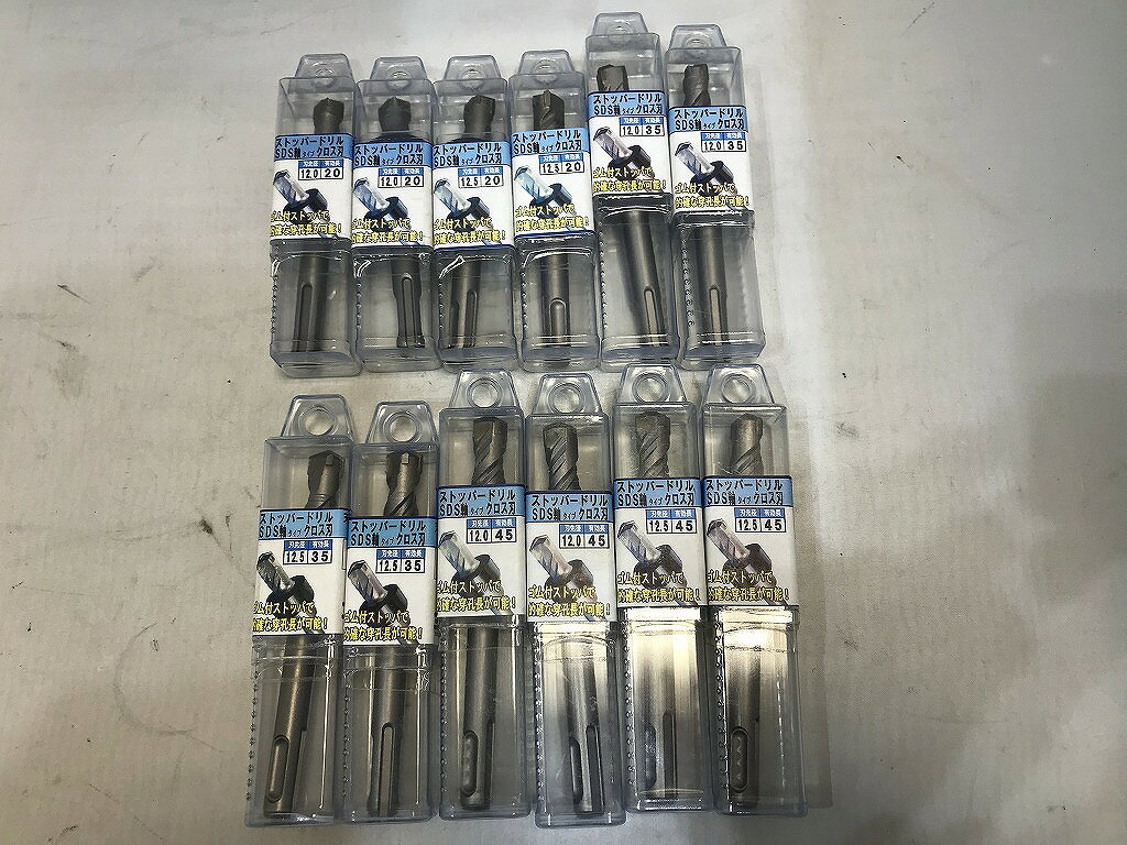 【ご注意】商品は店頭・他ネットショップでも販売しておりますので、ご注文をいただいても売り切れの場合がございます。ご了承ください。ブランド名コマドリル KOMADRILL商品名ストッパードリル SDS軸タイプ 12個セット 商品説明刃先径12...