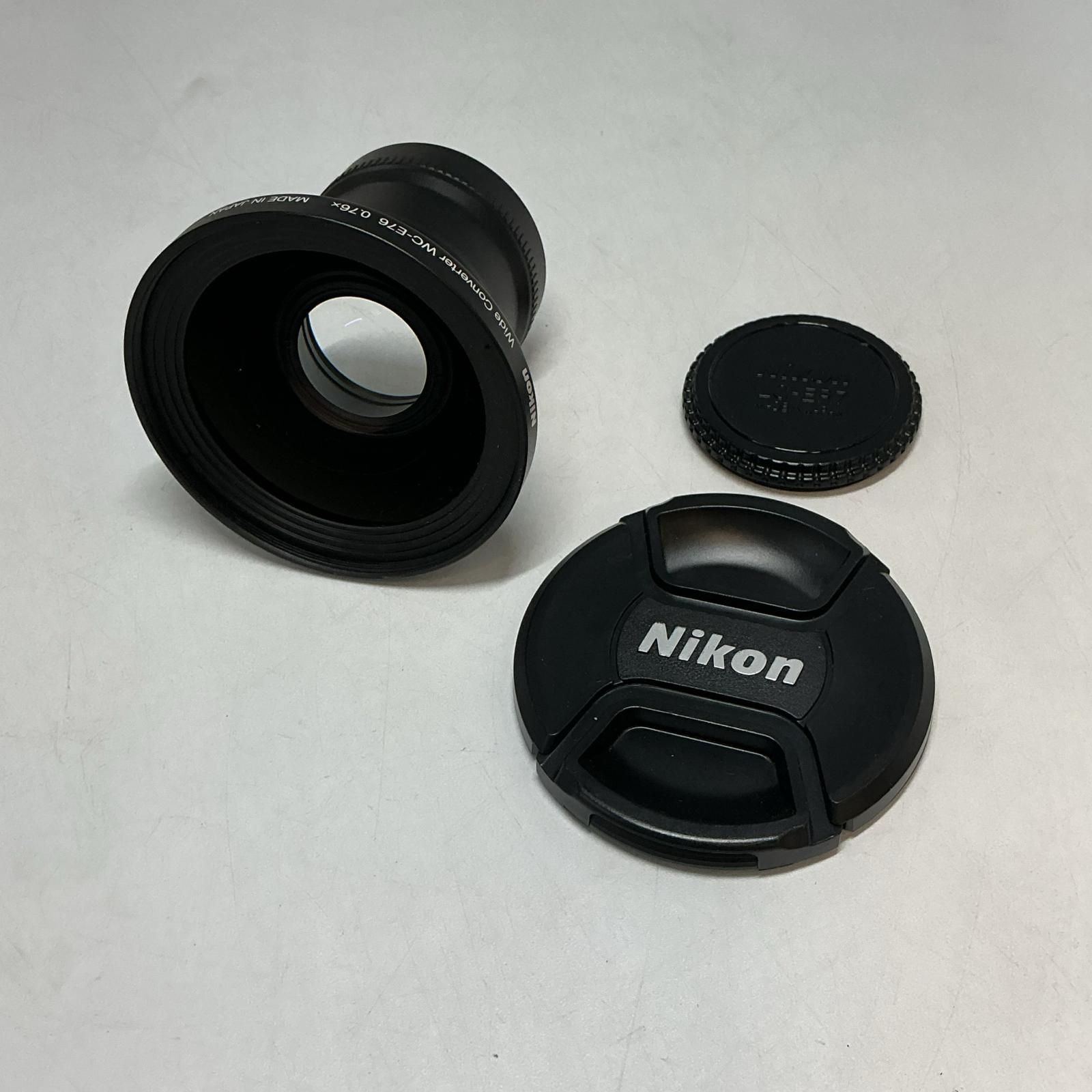 【ご注意】商品は店頭・他ネットショップでも販売しておりますので、ご注文をいただいても売り切れの場合がございます。ご了承ください。 ブランド名 ニコン Nikon 商品名 【ジャンク】Nikon ワイドコンバーターレンズ WC-E76 0.7...