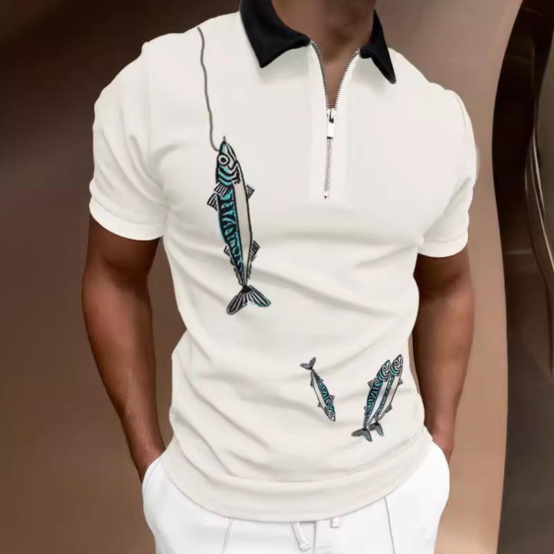 ・カテゴリ: ポロシャツ・スタイル: きれいめカジュアル・主な素材: ポリエステル95%・袖丈: 半袖・柄: アニマル・フィット: ゆったり・厚さ: 薄手・特殊加工: プリント、染色・デザイン詳細: ジッパー装飾・機能: 洗濯機洗い可、耐摩...