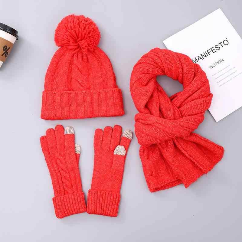 ・セット内容: マフラー、帽子、手袋の3点セット・カラー展開: レッド、ブラック、グレー、カーキ、ベージュ、ピンク・スタイル: カジュアル、オフィスカジュアル、欧米風・主な素材: アクリル96%以上・流行要素: テクスチャー、ナチュラル