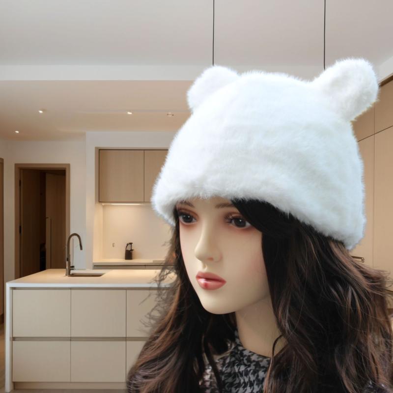 ・カテゴリ: ファーハット・トップスタイル: ラウンド・主な素材: ミンクベルベット・スタイル: カジュアル、オフィス、多用途・機能: 保温・サイズ: 調節可能・カラー展開: ホワイト、ピンク、ライトベージュ、ベージュ、ブラック、キャメル