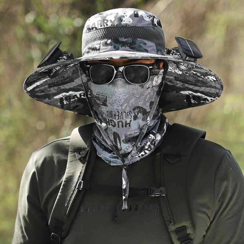 ・カテゴリ: 日よけ帽・主な素材: ポリエステル71～80%・スタイル: カジュアル、オフィススタイル、着回し・加工: サテン織り・トップスタイル: ラウンドトップ・つばのスタイル: ワイドブリム・機能: UVカット、速乾、通気性、ファン付...