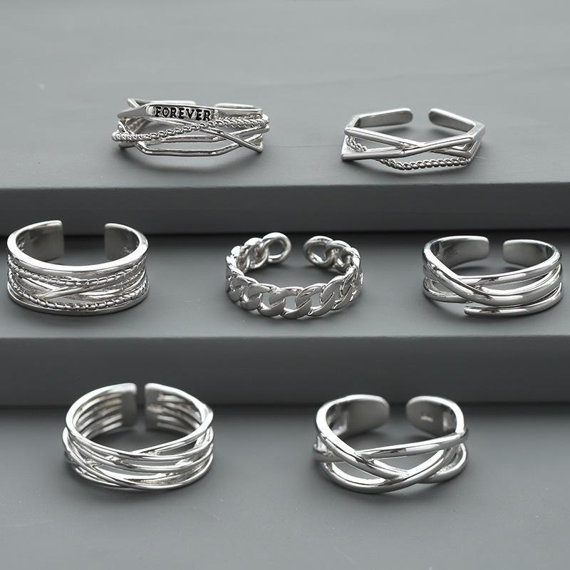 ・カテゴリ: リング・対象: メンズ・素材: 銅・サイズ: 調節可能・デザイン: 幾何学模様・加工: 電鍍・スタイル: 重ね付け・テイスト: 個性派トレンド・デザインバリエーション: 情熱的、煌めき、悠久、帰路、クロスライン、絡み織り、菱形...