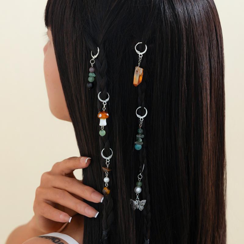 ・カテゴリ: ヘアアクセサリー・スタイル: オリジナルデザイン・対象: 女性用・主な素材: ターコイズ、瑪瑙、合金、クリスタル・加工: 電鍍・ヘアアクセサリー種類: ヘアクリップ・モチーフ: 蝶・カラー展開: ホワイトK