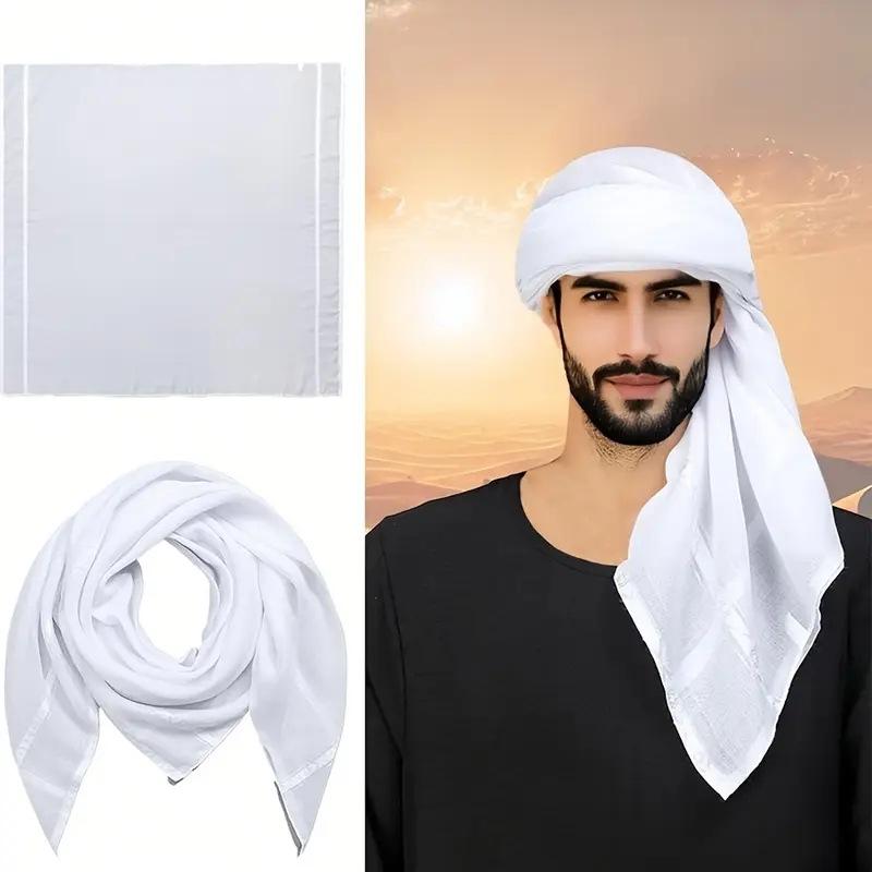 ・カテゴリ: 民族帽、・性別: 男女兼用、・対象年齢: 大人、中高年層、・素材: 綿、・編み方: 平織り、・柄: 幾何学模様、・スタイル: カジュアル、・カラー: ホワイト、・サイズ: 130cm、・種類: 中東風スカーフ、ムスリムスカーフ...