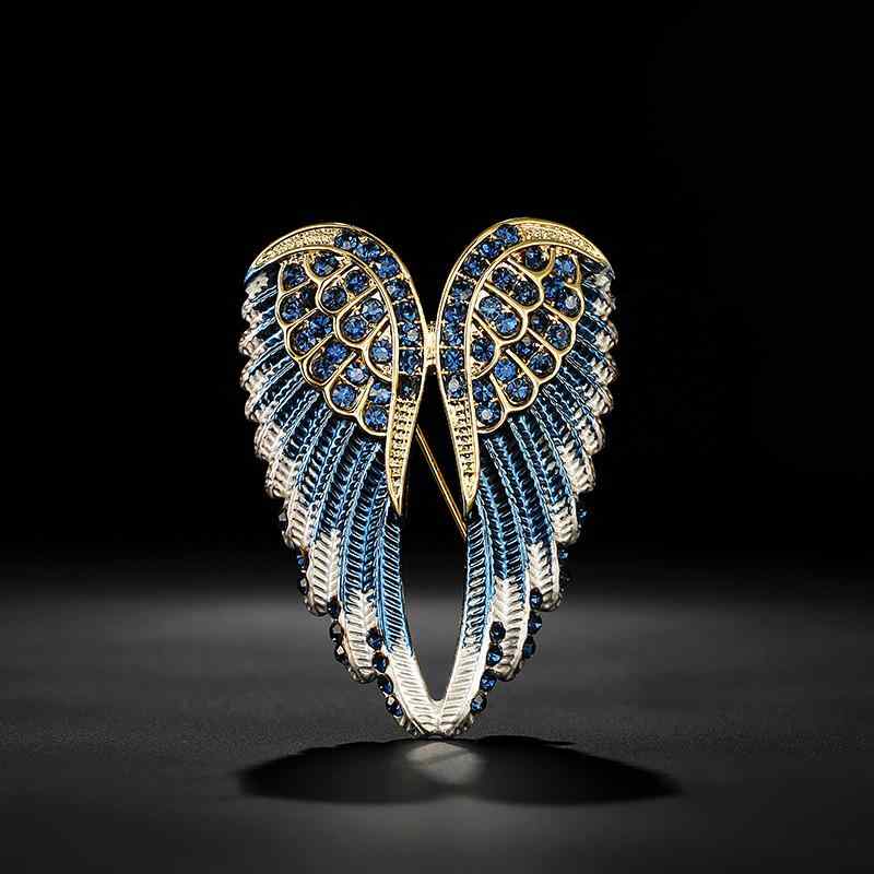 ・カテゴリ: ブローチ・スタイル: 日韓風・テイスト: 清新甜美・対象: 女性用・主な素材: 合金・加工: ラインストーン装飾・モチーフ: 翼・流行要素分類: 形状・柄