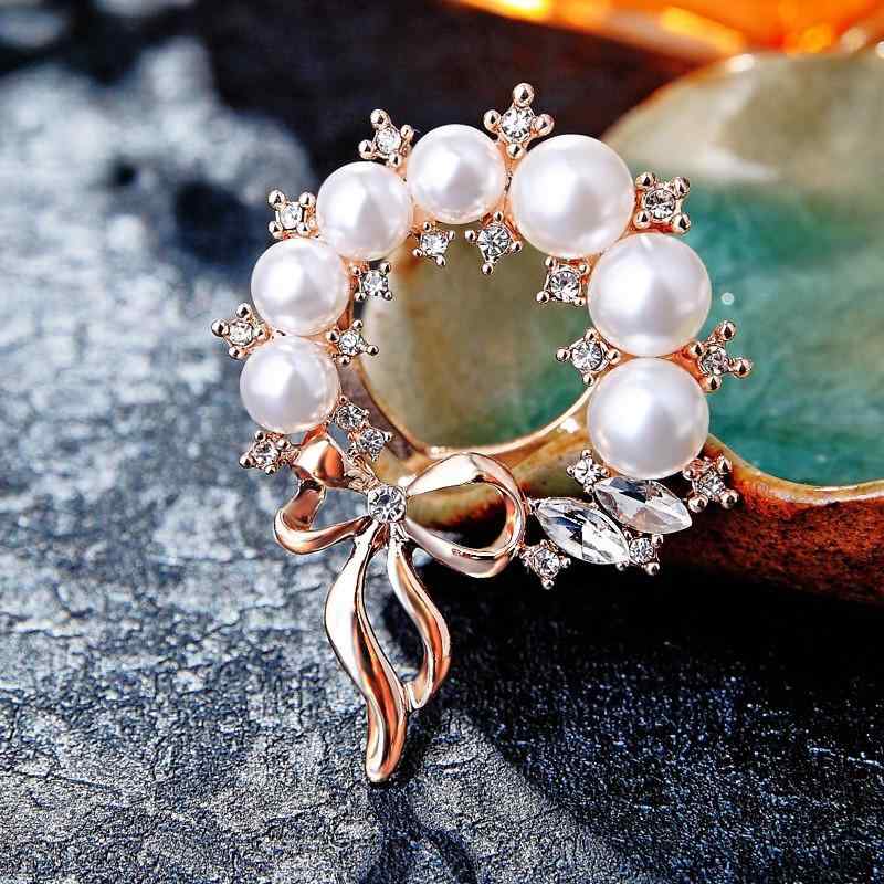 ・素材: 合金・スタイル: レディース・モチーフ: リボン・加工: ラインストーン・カラー: ローズゴールド・カテゴリ: ブローチ