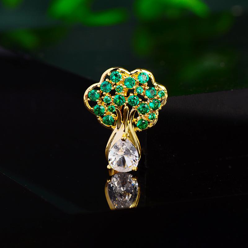・素材: 銅・加工: 電気メッキ・カラー: グリーン、パープル・デザイン要素: 花、木、植物モチーフ・用途: 記念、装飾、ギフト・スタイル: ナチュラル、フレッシュスイート・対象: レディース・種類: ブローチ