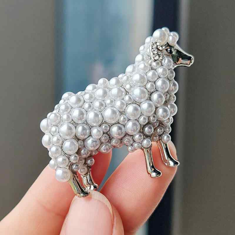 ・種類: ブローチ・モチーフ: 動物（羊）・素材: 合金・加工: メッキ加工・カラー展開: シルバー、ゴールド、アッシュブルー・スタイル: 韓国風・対象: ユニセックス・用途: 装飾