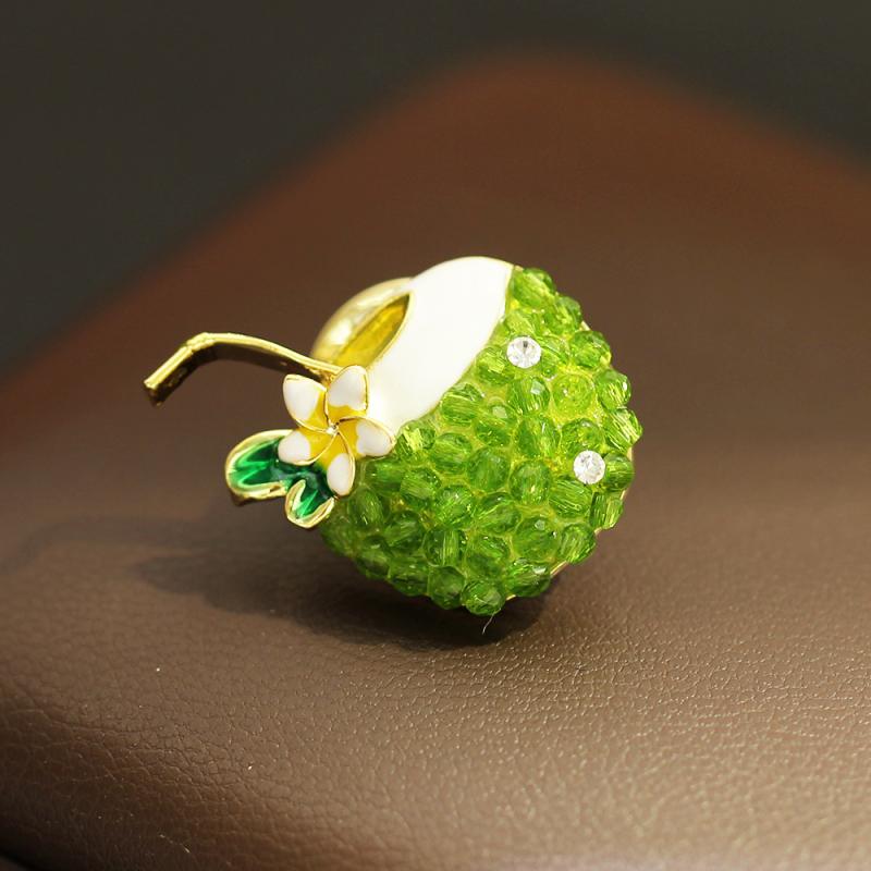 ・種類: ブローチ・素材: 銅・カラー: 金底緑・形状: フルーツ・デザイン: 女性向け・スタイル: 小清新・スタイル分類: 清新甜美・人気要素分類: フルーツ、食品・加工方法: 電鍍・機能: 記念、装飾、調整、贈答、めくれ防止、固定・対象...
