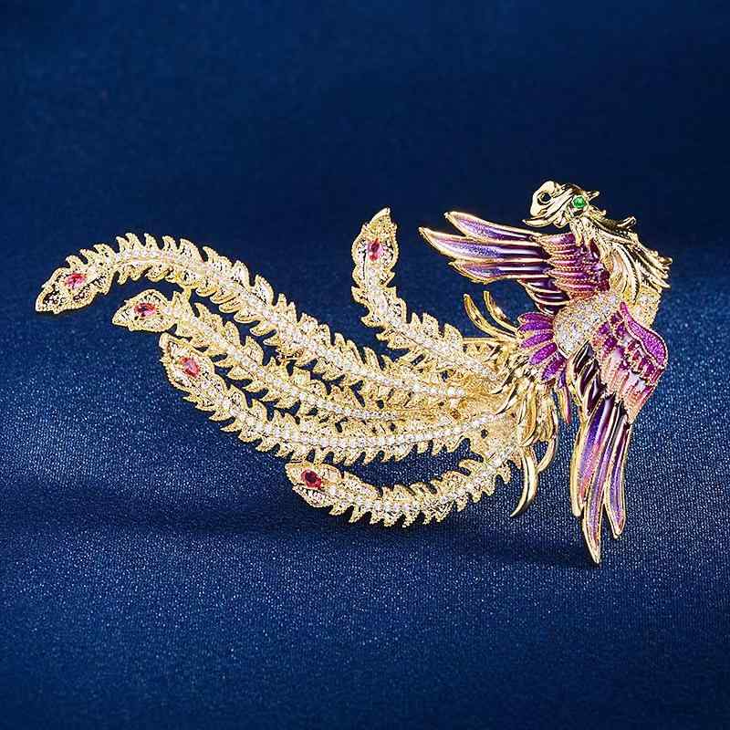 ・種類: ブローチ・素材: 亜鉛合金・カラー: マルチカラー・スタイル: 中古風・スタイル分類: レトロモダン・デザイン: 動物・人気モチーフ: 鳳凰、ウサギ、錦鯉、コウモリ、アヒル、カメ、ミツバチ、キツネ、チーター、九尾の狐、ストロベリー...