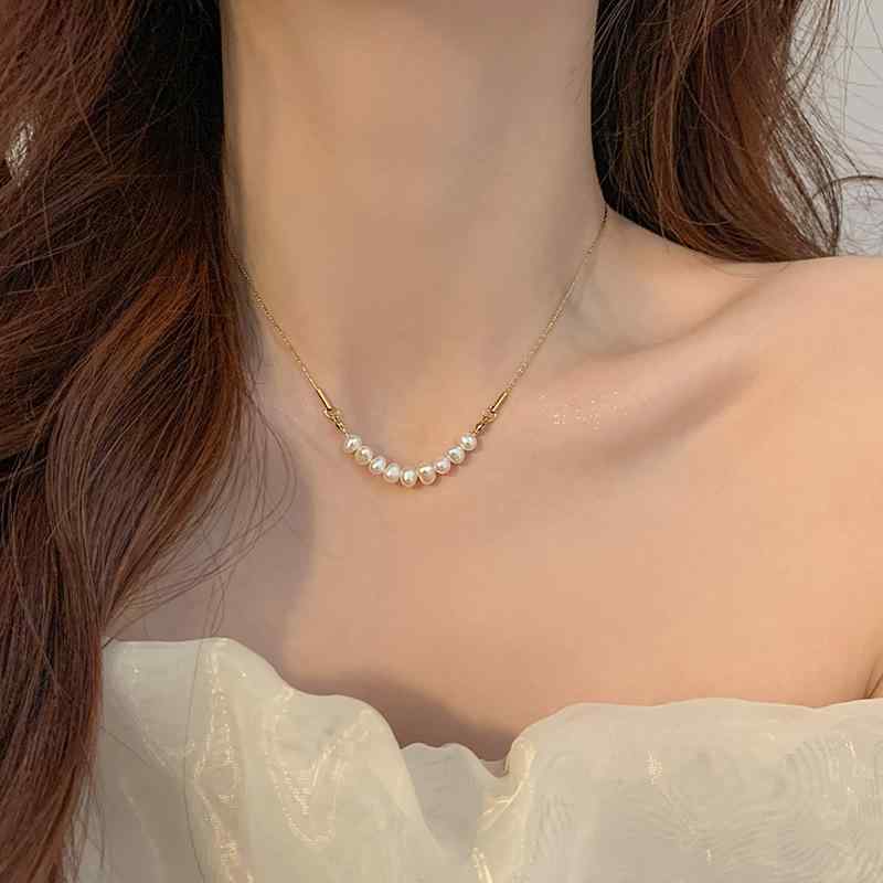 ・素材: パール・形状: U字型・ペンダント素材: マザーオブパール・長さ: 21cm～50cm・カラー: 天然淡水パール・流行要素: パール・スタイル: 日韓風・テイスト: 清新で甘め・カテゴリ: ネックレス・対象: レディース