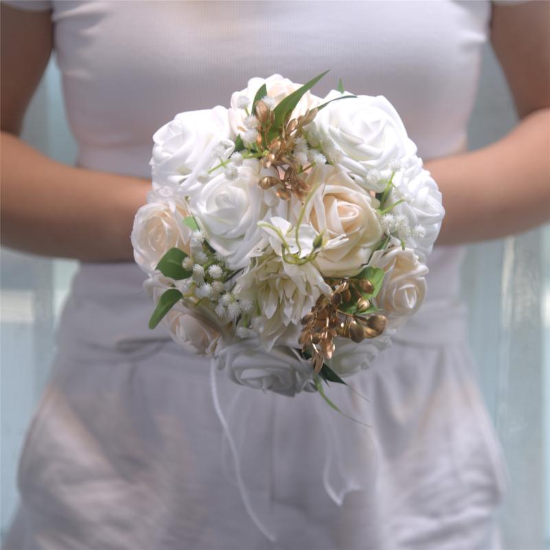 ・主要素材: 造花・種類: ブーケ・カラー展開: ホワイト、パープル、ブルー、グリーン、レッド、ブラウン