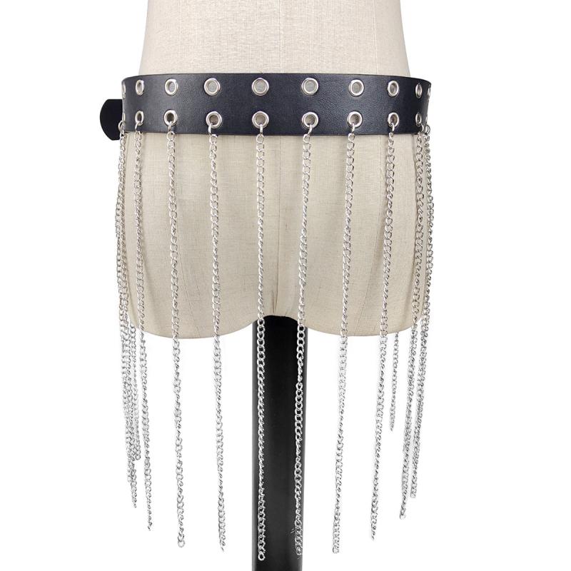 2個セット・主な素材: PUレザー・バックル素材: 合金・留め具: ピンバックル・カラー: ブラック、シルバーチェーン・幅: 約2〜4cm・スタイル: ファッション通勤