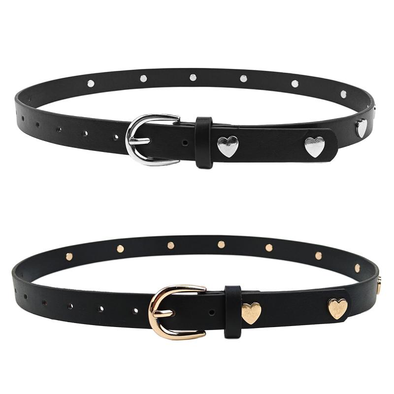 ・主な素材: PUレザー・バックル素材: 合金・留め具: ピンバックル・カラー展開: ブラック（シルバーハート）、コーヒー（シルバーハート）、ブラック（ゴールドハート）、コーヒー（ゴールドハート）・幅: 普通タイプ（2-4cm）・スタイル:...