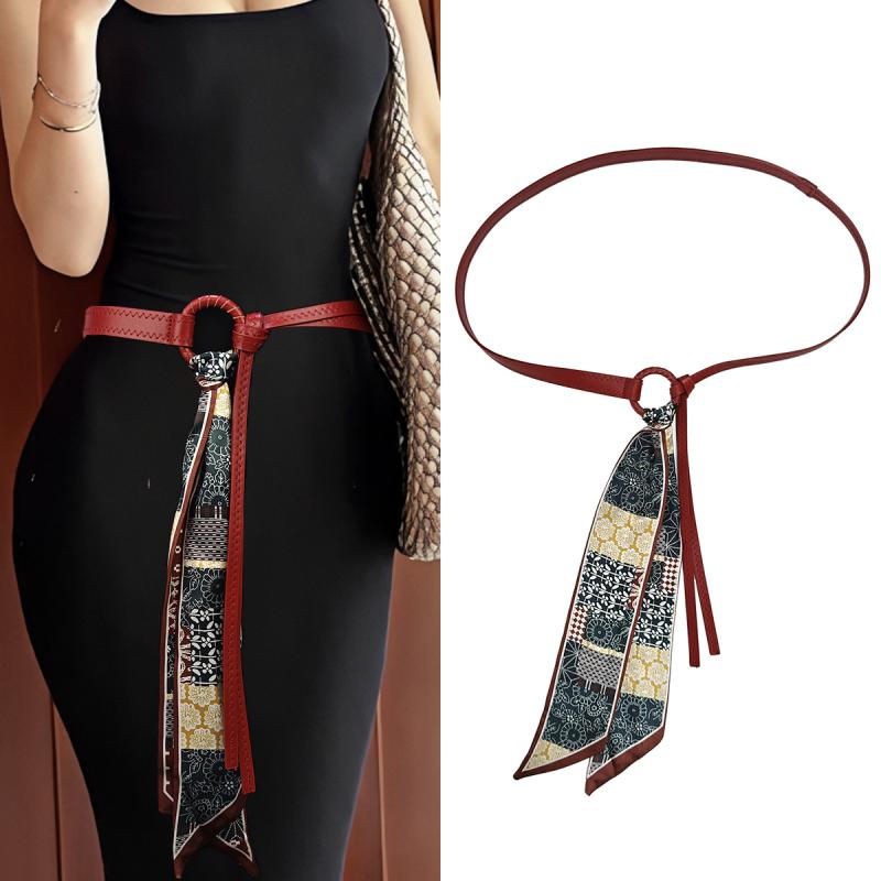 ・主な素材: PUレザー・バックル素材: PU/フェイクレザー・留め具: 結び目・カラー展開: ブラック、レッド、コーヒー・幅: 約2〜4cm・スタイル: オールシーズン・スタイルカテゴリ: ファッション通勤