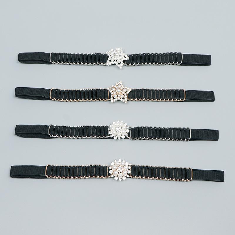 ・主な素材: 織物・バックル素材: 合金・留め具: フック・カラー展開: 五角星バックル（ゴールド）、五角星バックル（シルバー）、丸型バックル（ゴールド）、丸型バックル（シルバー）・幅: 約2～4cm・長さ: 60cm・スタイル: ファッシ...