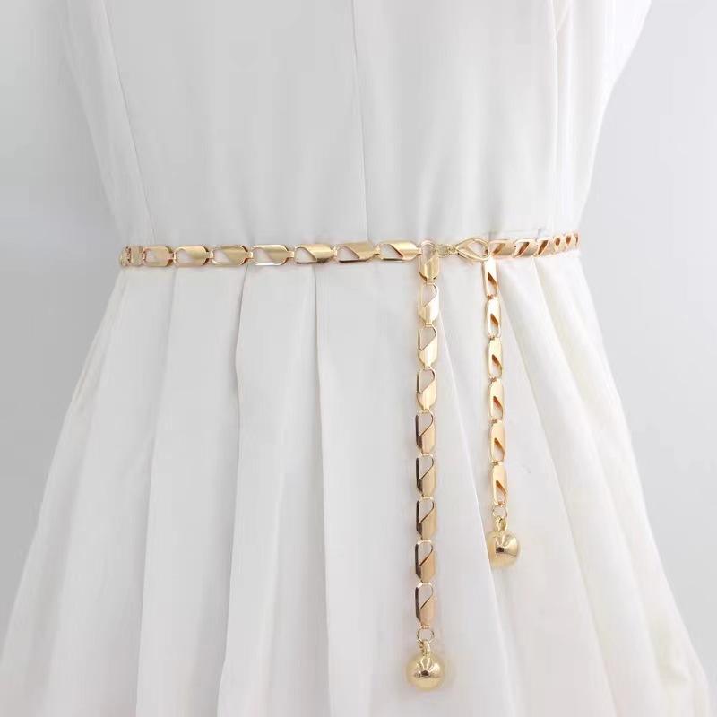 ・カテゴリ: ウエストチェーン・性別: レディース・対象年齢: 大人・素材: 金属・デザイン: シンプル・カラー展開: ゴールド、シルバー・スタイル: どんな服装にも合わせやすい・ウエストチェーン仕様: シングル・長さ: 120cm・サイズ...