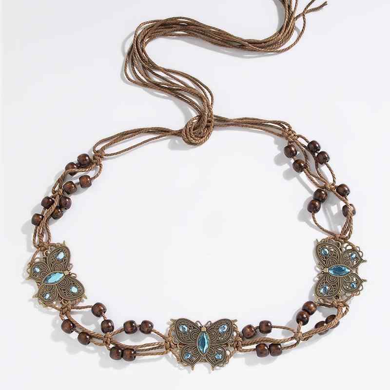 ・主な素材: ワックスコード・バックル素材: 合金・留め方: 結び留め・デザイン要素: 中国結び、吉祥模様・カラー展開: 蝶ブルージルコニア、楕円形パーツ、長方形パーツ、蝶イエロージルコニア・幅: 4cm以上・長さ: 170cm・スタイル:...