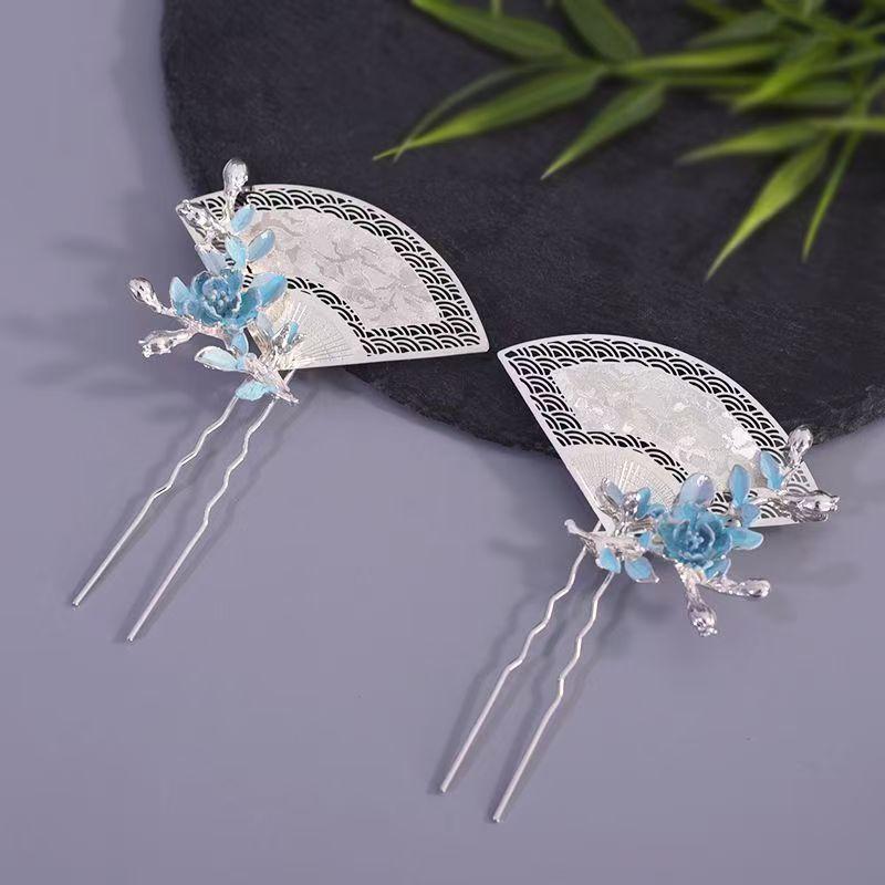 ・素材: 合金・スタイル: エスニック・デザイン: 扇形・加工: 電鍍・流行: 古風・カテゴリ: ヘアアクセサリー