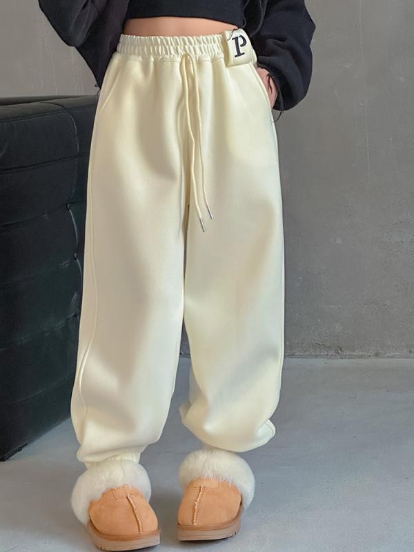 ・スタイル: 韓国風・主な素材: 綿67%・丈: フルレングス・性別: レディース・対象年齢: 8歳以上（身長140cm以上）・カテゴリ: カジュアルパンツ・柄: 無地・デザイン要素: スポーツ・ウエスト: ミドルウエスト・ウエストタイプ:...