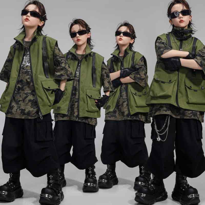 ・性別: ユニセックス・スタイル: ヒップホップ・主な素材: スパンデックス・カラー展開: カモフラージュ、ブラック、ミリタリーグリーン・対応身長: 110cm、120cm、130cm、140cm、150cm、160cm、170cm、180...