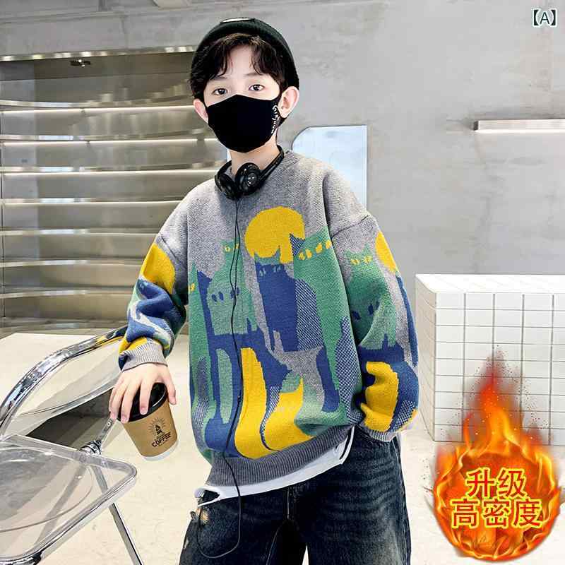 ・性別: 男性・生地加工: 柔軟加工・スタイル: 韓国風・対象年齢: 8歳以上、身長140cm以上・厚さ: 普通・袖丈: 長袖・留め具: プルオーバー・柄: カートゥーン・生地: 綿混紡・主素材: 綿80%・毛糸の太さ: 普通・ネックライン...