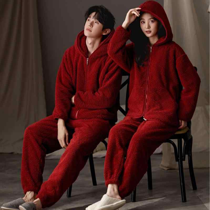 ・カテゴリ: セット ・素材: 珊瑚フリース ・スタイル: カーディガン ・主な素材: ポリエステル ・厚さ: 中程度 ・ネックライン: 襟付き、ポロ襟 ・袖丈: 長袖 ・丈: ロングパンツ ・機能: リラックス、睡眠、部屋着、保温、アウタ...