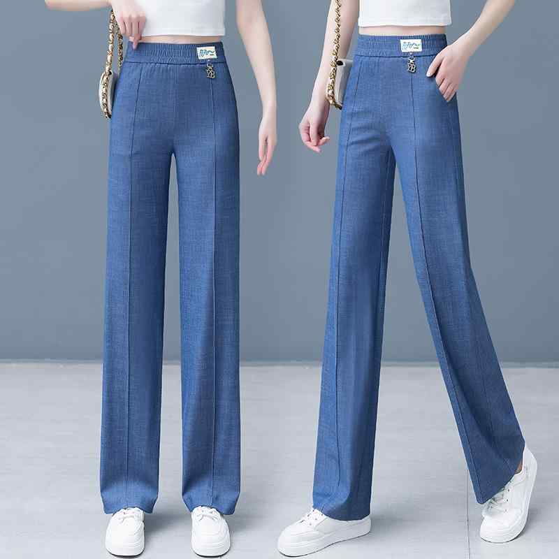 ・主な素材: ポリエステル80〜90%・カテゴリ: デニムワイドパンツ・スタイル: 通勤、きれいめカジュアル、リラックスカジュアル・丈: ロング丈・ウエスト: ハイウエスト・カラー: ブルー・サイズ展開: S/26, M/27, L/28,...